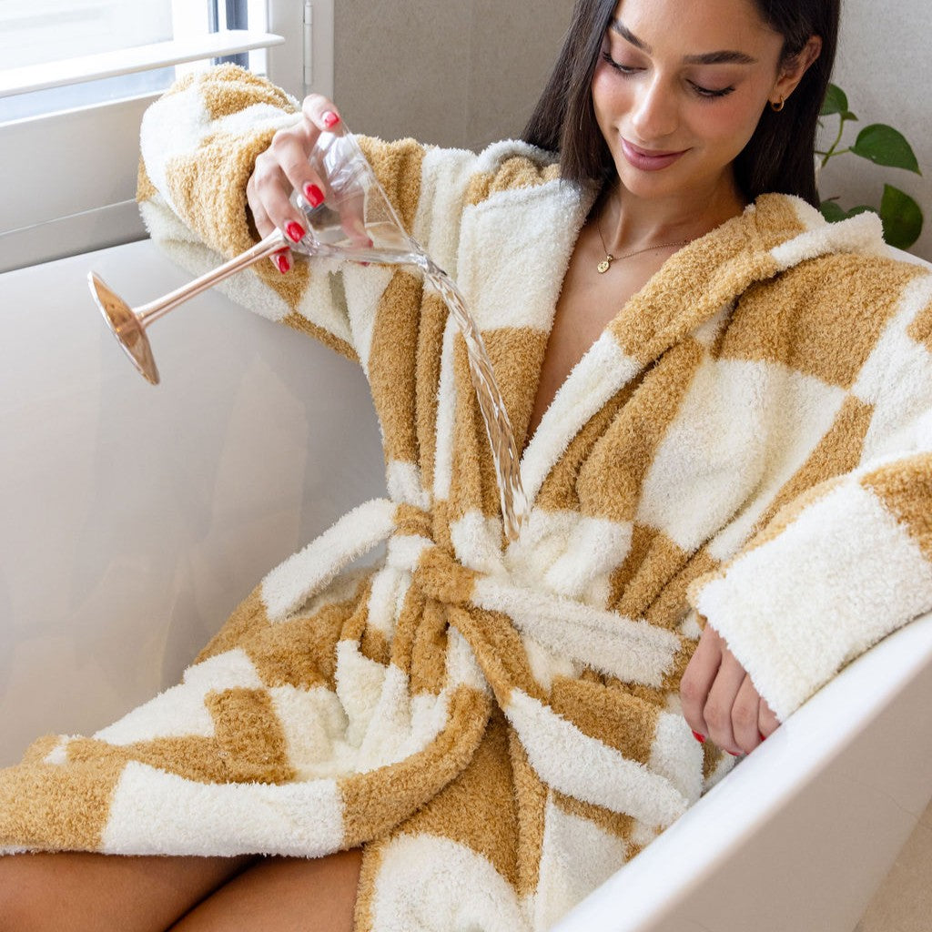 Splash Waterproof Robes - Whipped cream and toffee – Splash Blanket